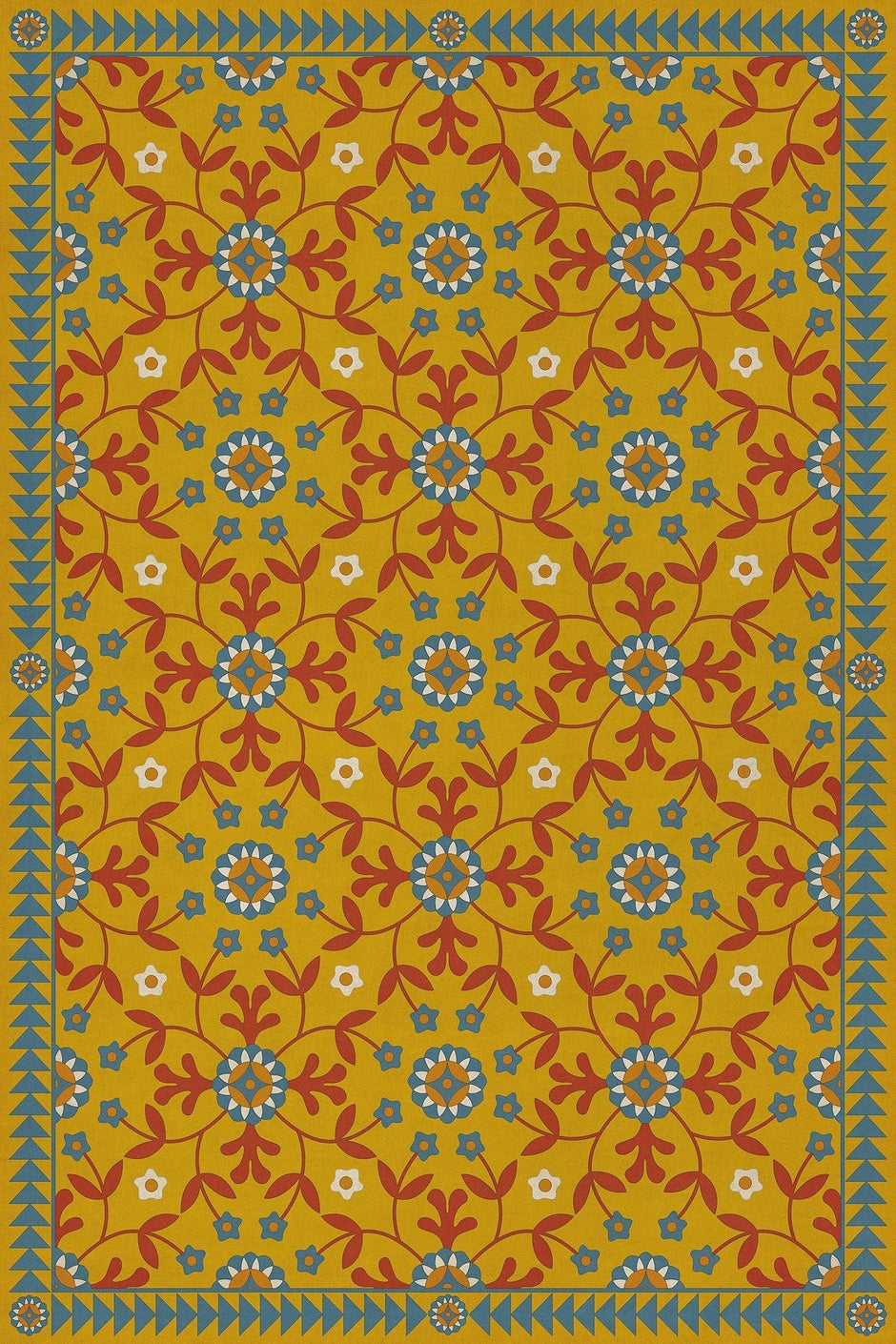 Vinyl Floorcloths | Vintage Vinyl Rugs | Monroe and Leisure