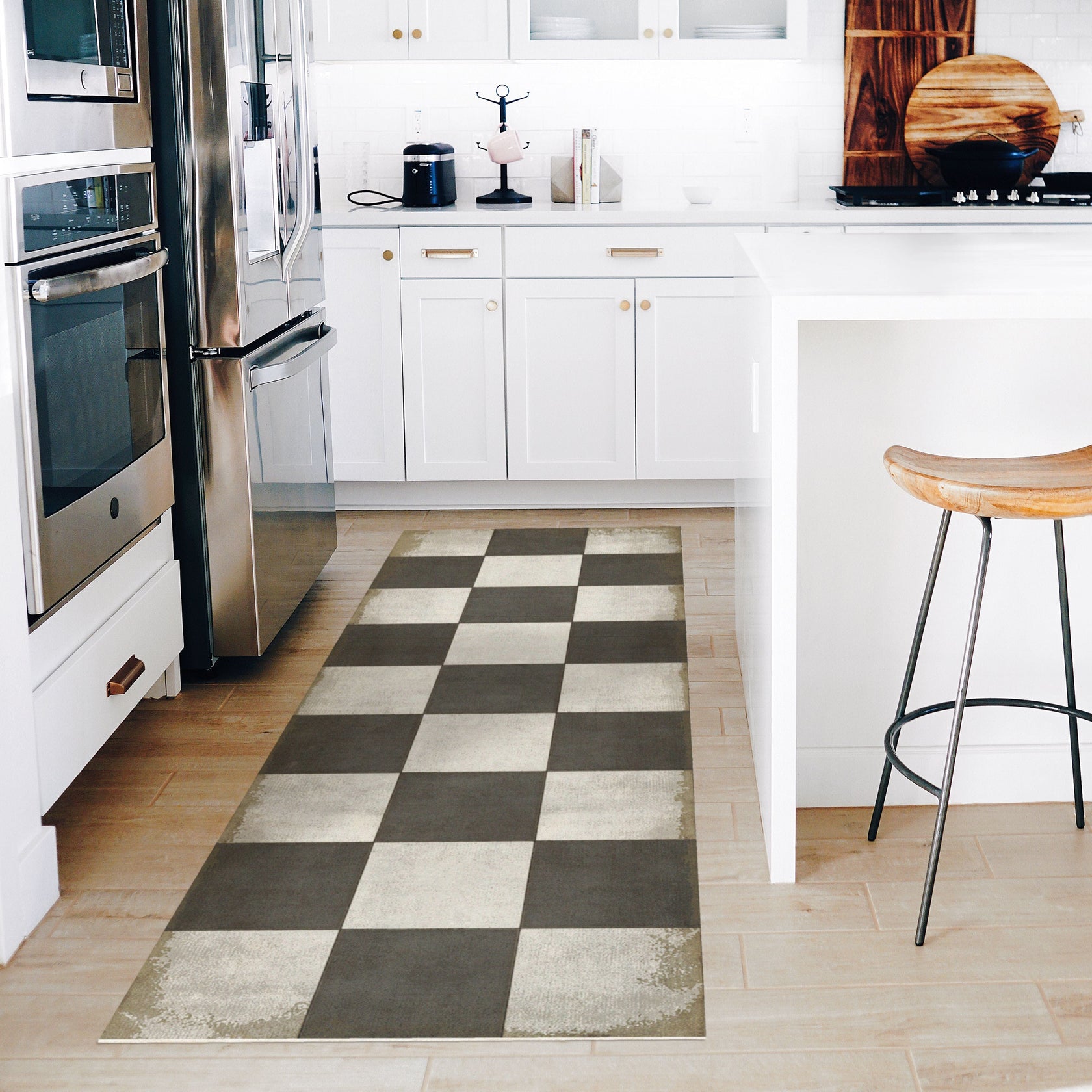 Vintage Vinyl Rug - Pattern 07 Checkered Past – Monroe & Leisure